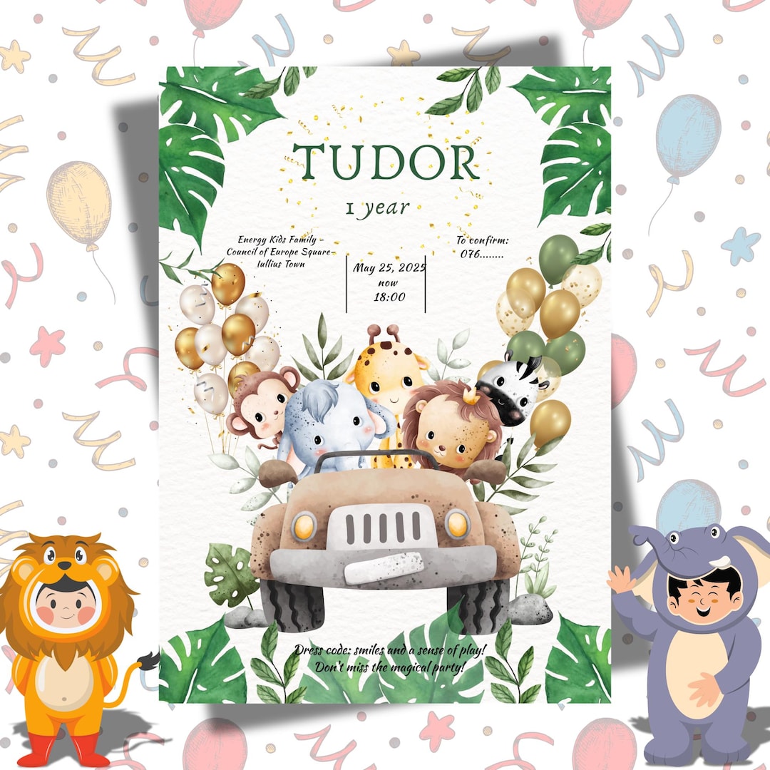 Baby Animals Invitation-customizable - Etsy