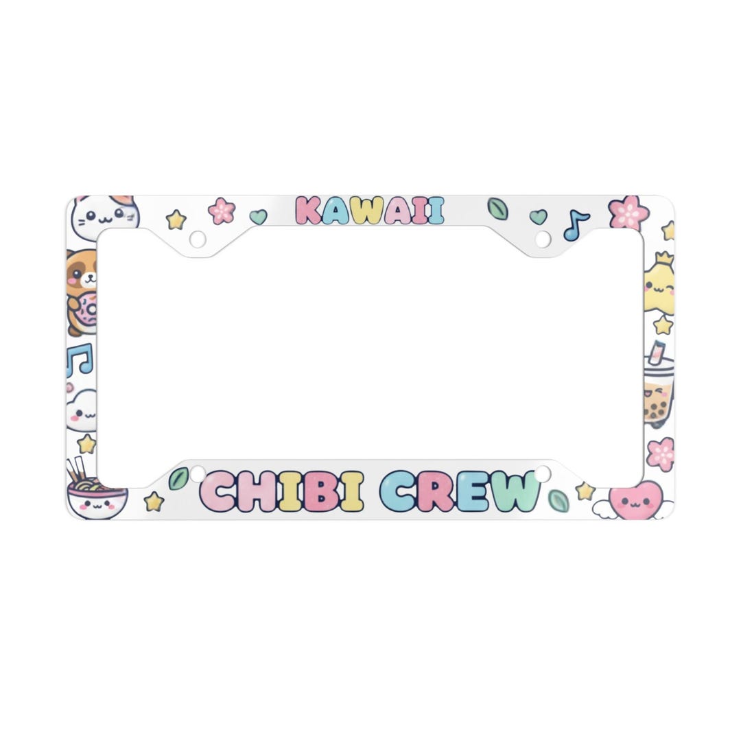 Kawaii Chibi Crew License Plate Frame, Anime Car Decor - Etsy