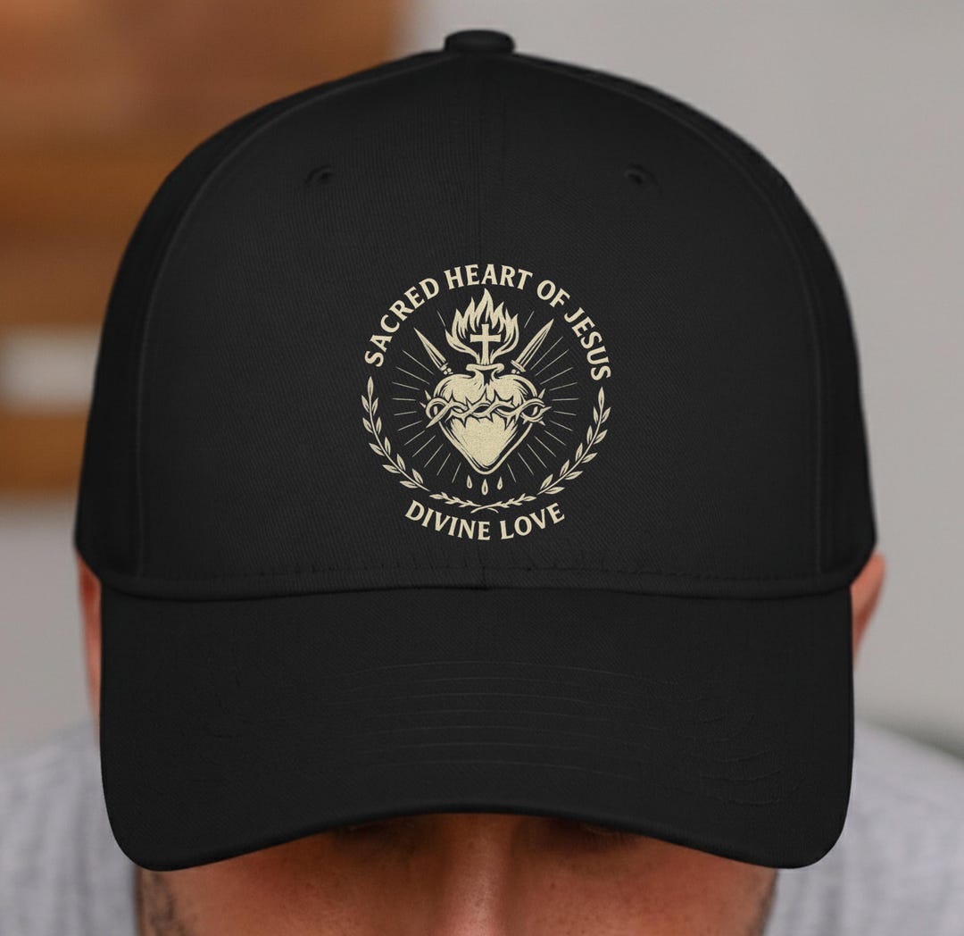 Sacred Heart of Jesus Christian Hat Gift for Christians and Catholics ...
