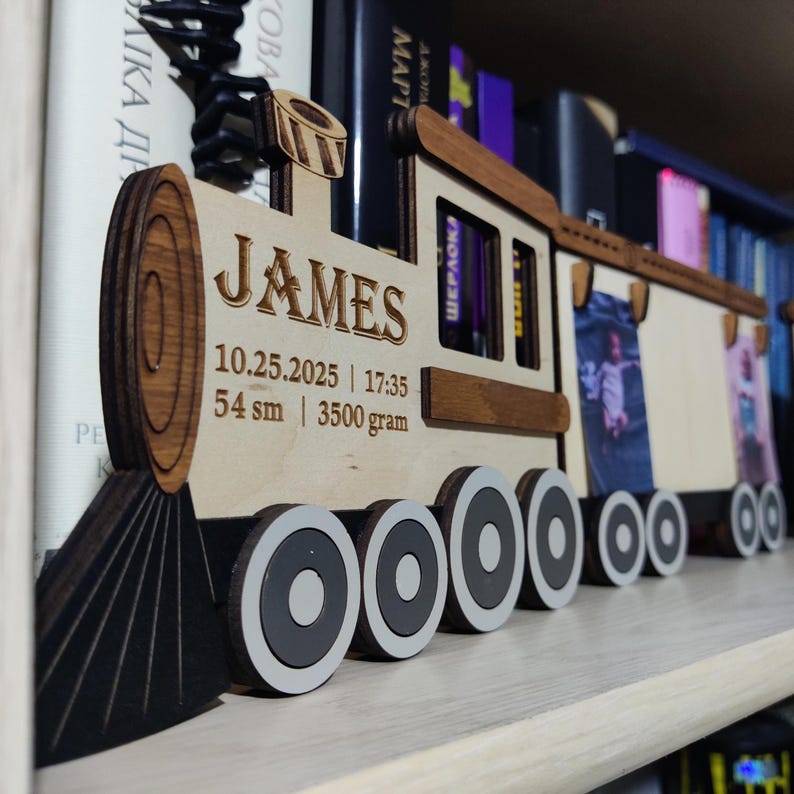 Personalized Wooden Train Name Set – Custom Baby Gift – Nursery Decor ...