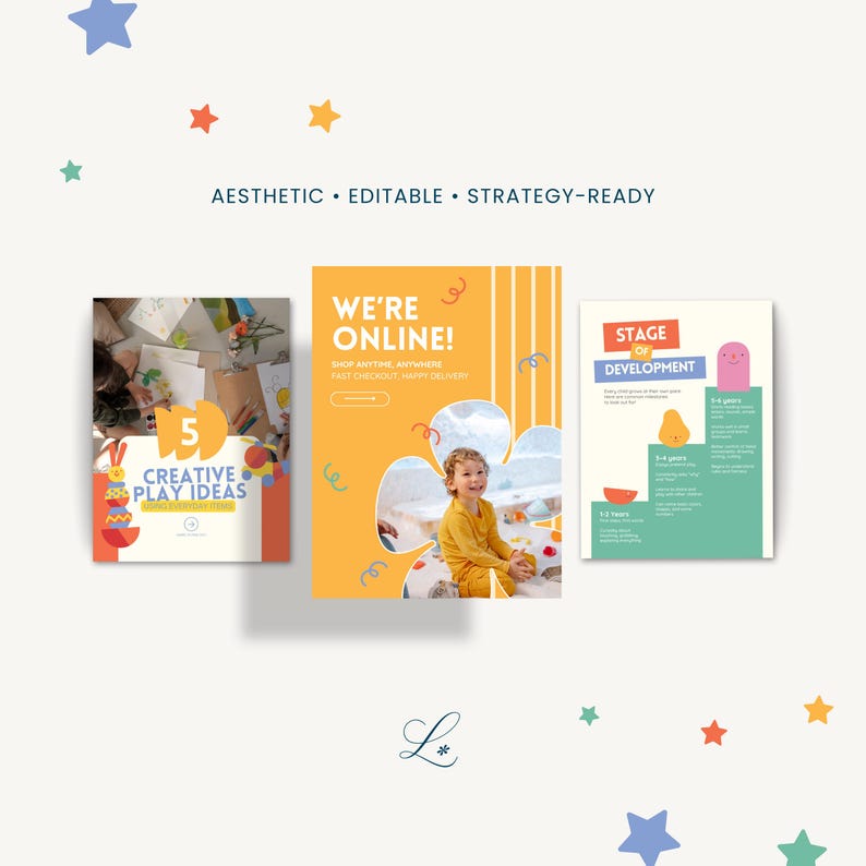 Kids Instagram Templates for Childcare, Toy Shops, Early Education ...
