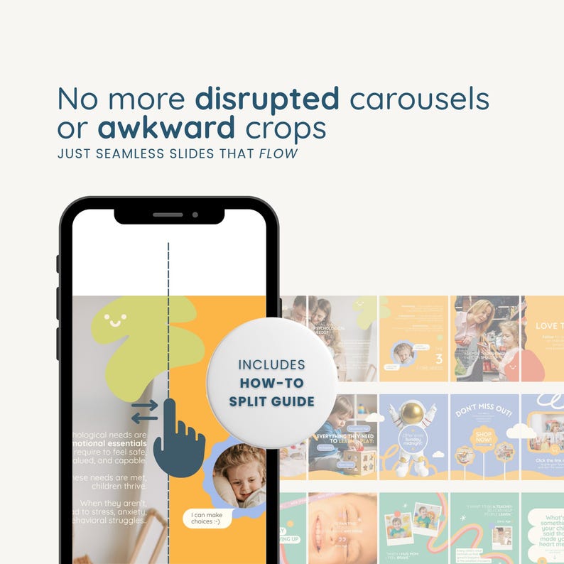 Kids Shop Seamless Carousel IG Templates for Kindergarten, Daycare, and ...