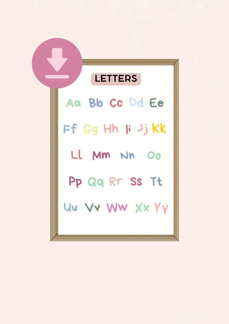 Alphabet Poster for Kids | ABC Letters A–Z Chart | A2 A3 A4 A6 ...