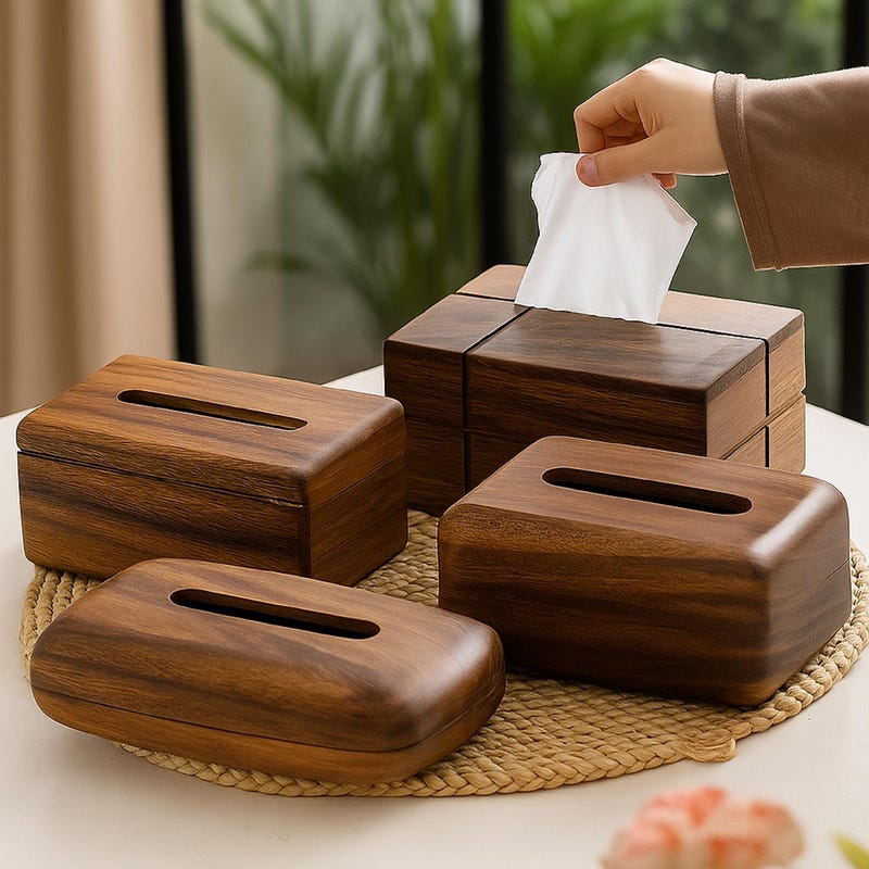 Wooden Tissue Box Cover - Etsy