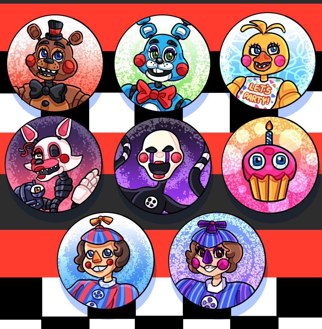 FNAF 2 -inspired Pin-back Buttons - Etsy