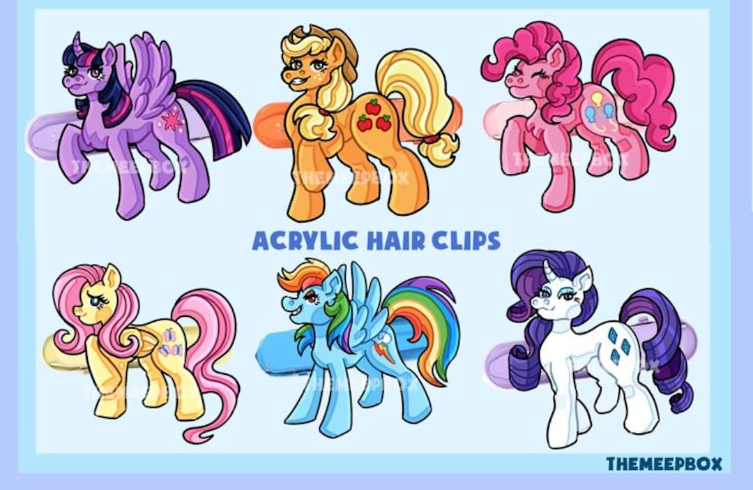 MLP- Acrylic Hair Clips - Etsy