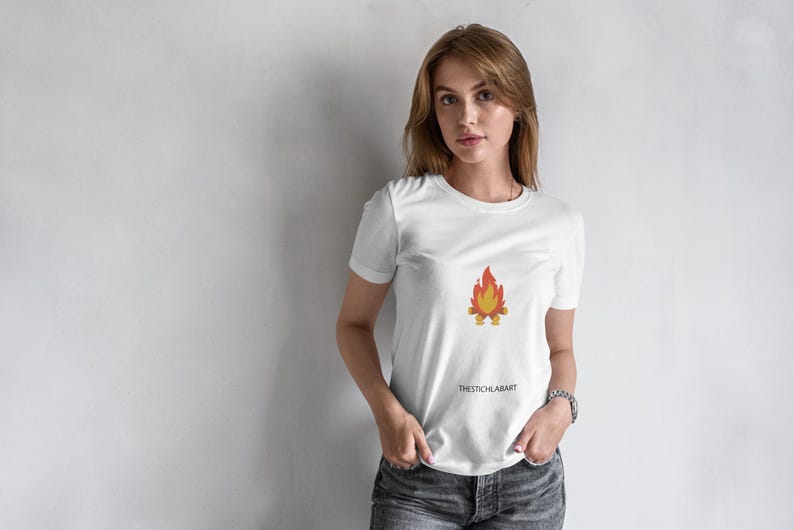 Flame Embroidery Design: Fire Silhouette, Machine Embroidery (sizes 2-8 ...