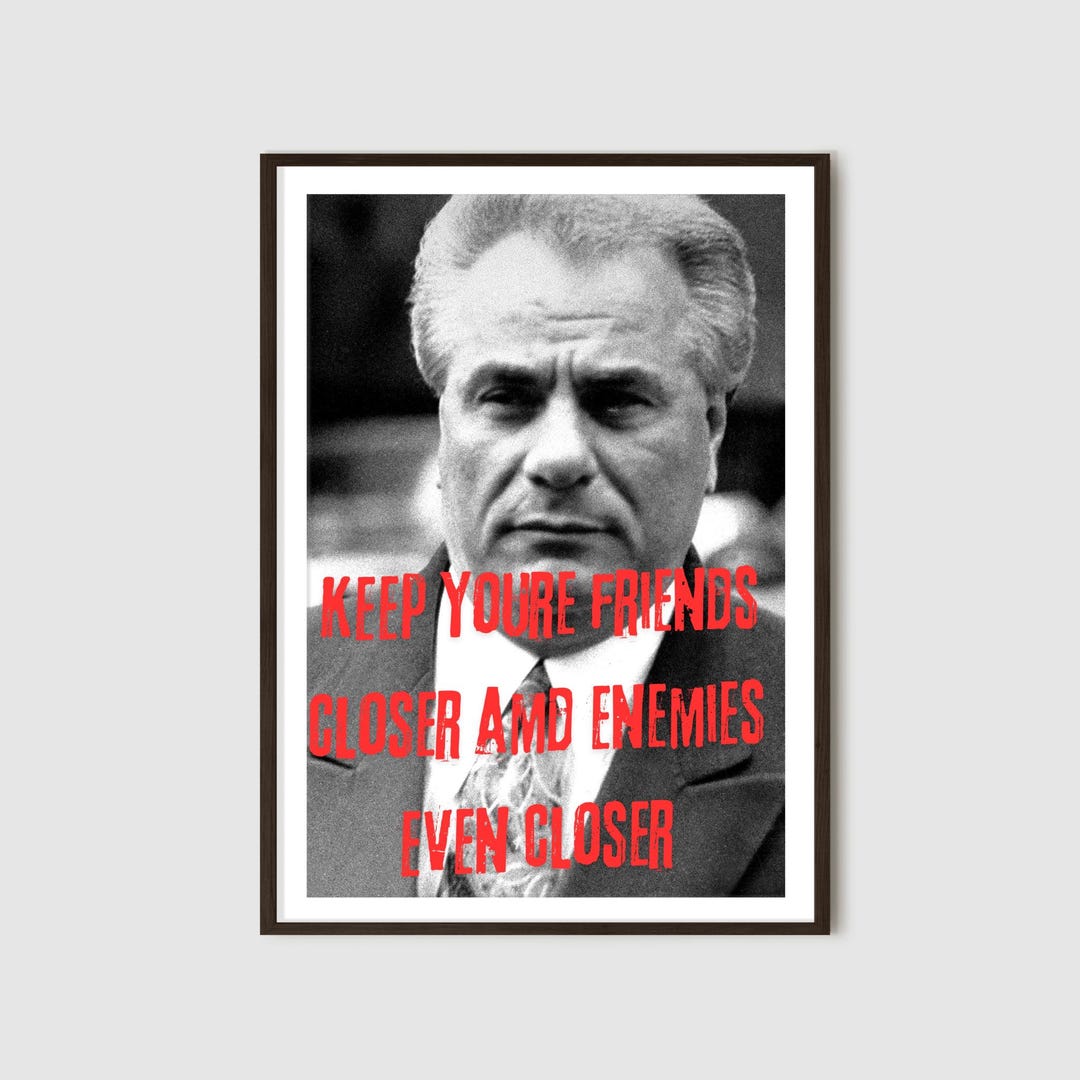 John Gotti Portrait | Mafia Boss Printable Wall Art (instant Download ...
