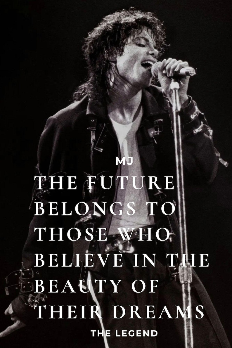 Michael Jackson Motivational Wall Art – Inspirational Quote Poster - Etsy