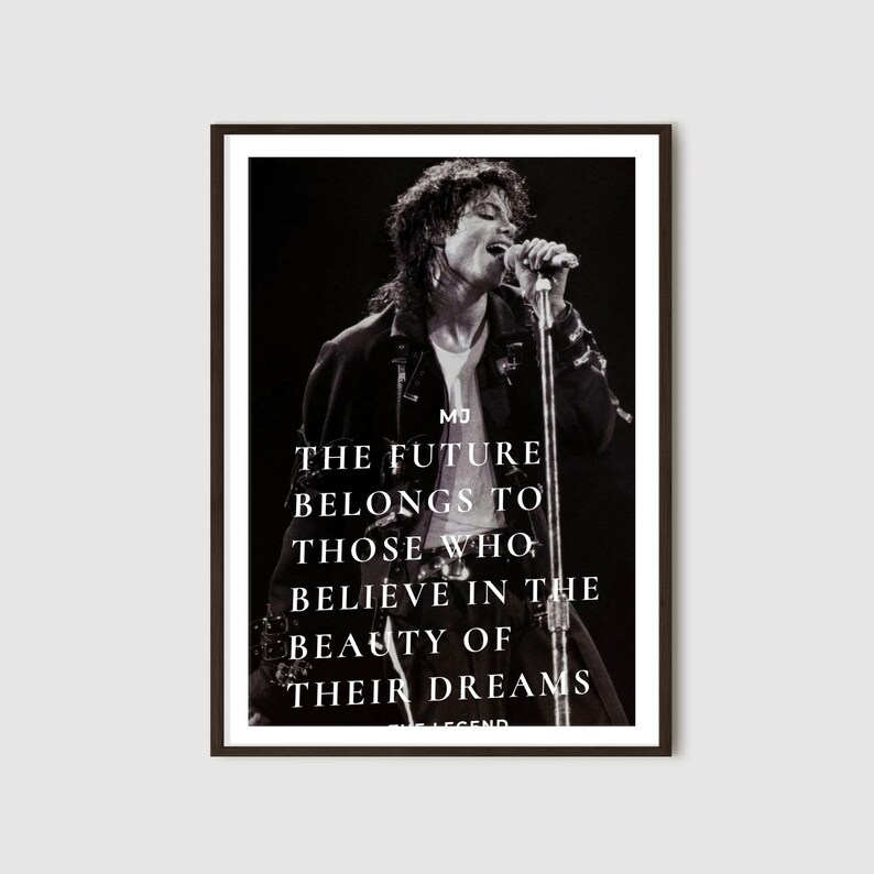 Michael Jackson Motivational Wall Art – Inspirational Quote Poster - Etsy