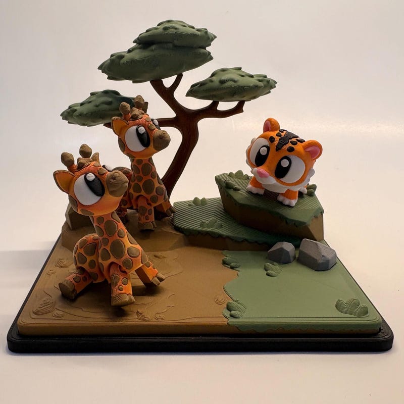 Set of 3 Tiger Figurines - Etsy