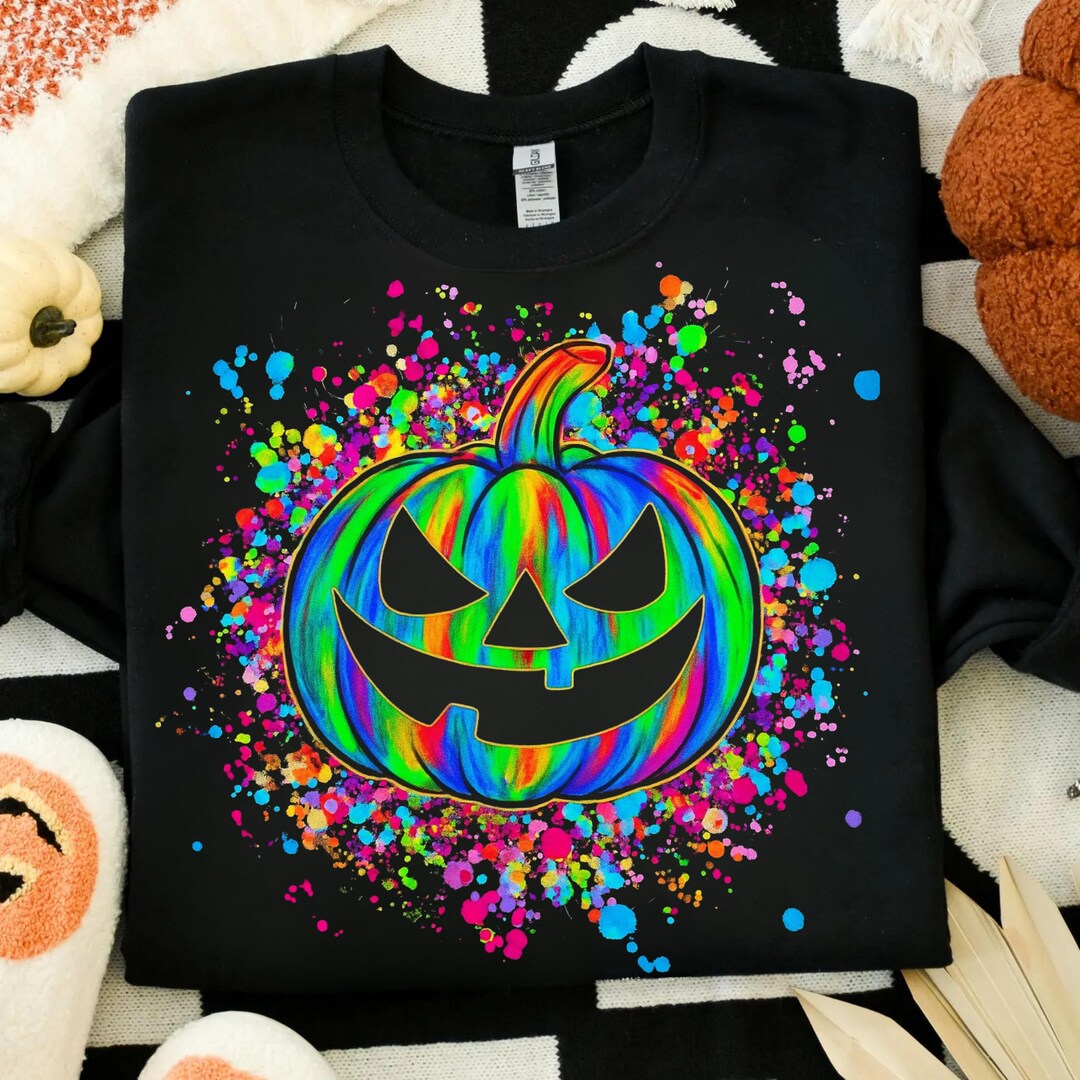 Rainbow Jack O Lantern PNG, Halloween Swirl Pumpkin Design (digital ...