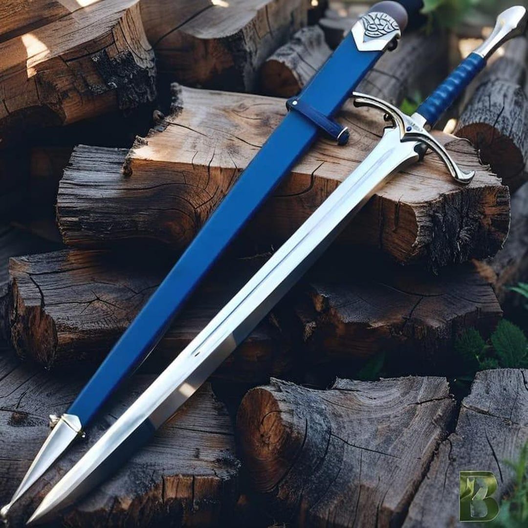 Hand Forged Medieval Rapier Sword: Stainless Steel Viking Display With ...