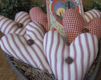 Primitive Hearts | Etsy