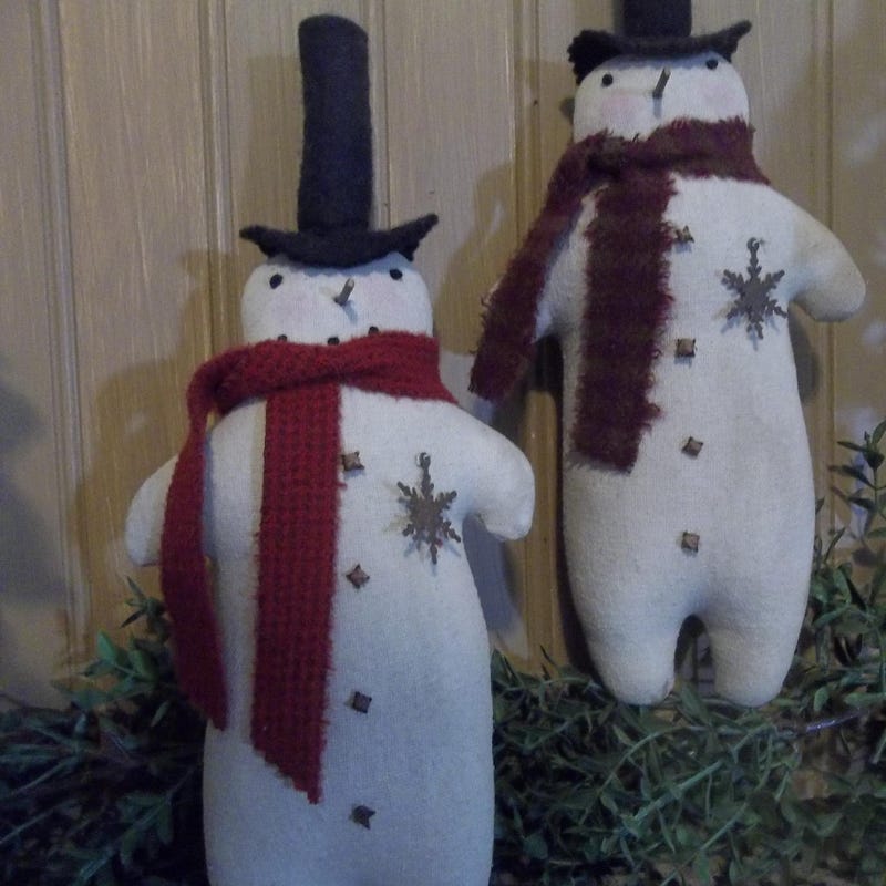 Primitive Small Snowmen - Etsy