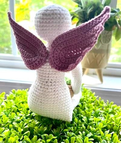 Sitting Succulent Angel Crochet Pattern, Easy/intermediate - Etsy