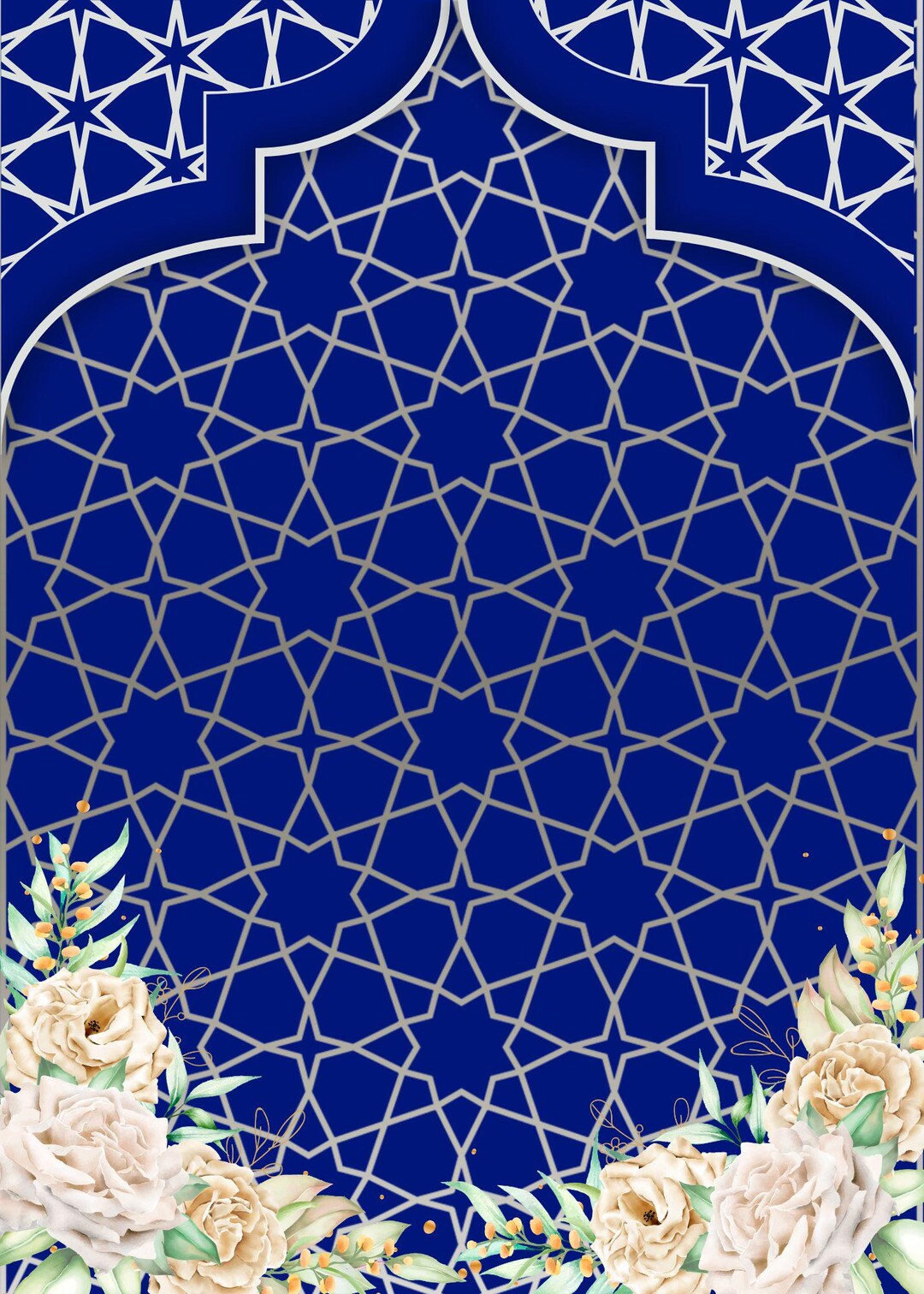 Blue Shadi Card Template - Etsy UK