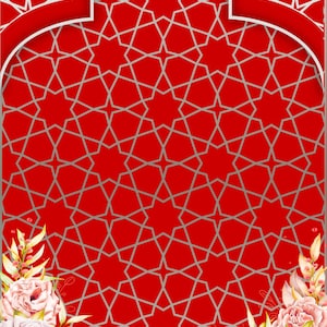 Red Shadi Card Template - Etsy