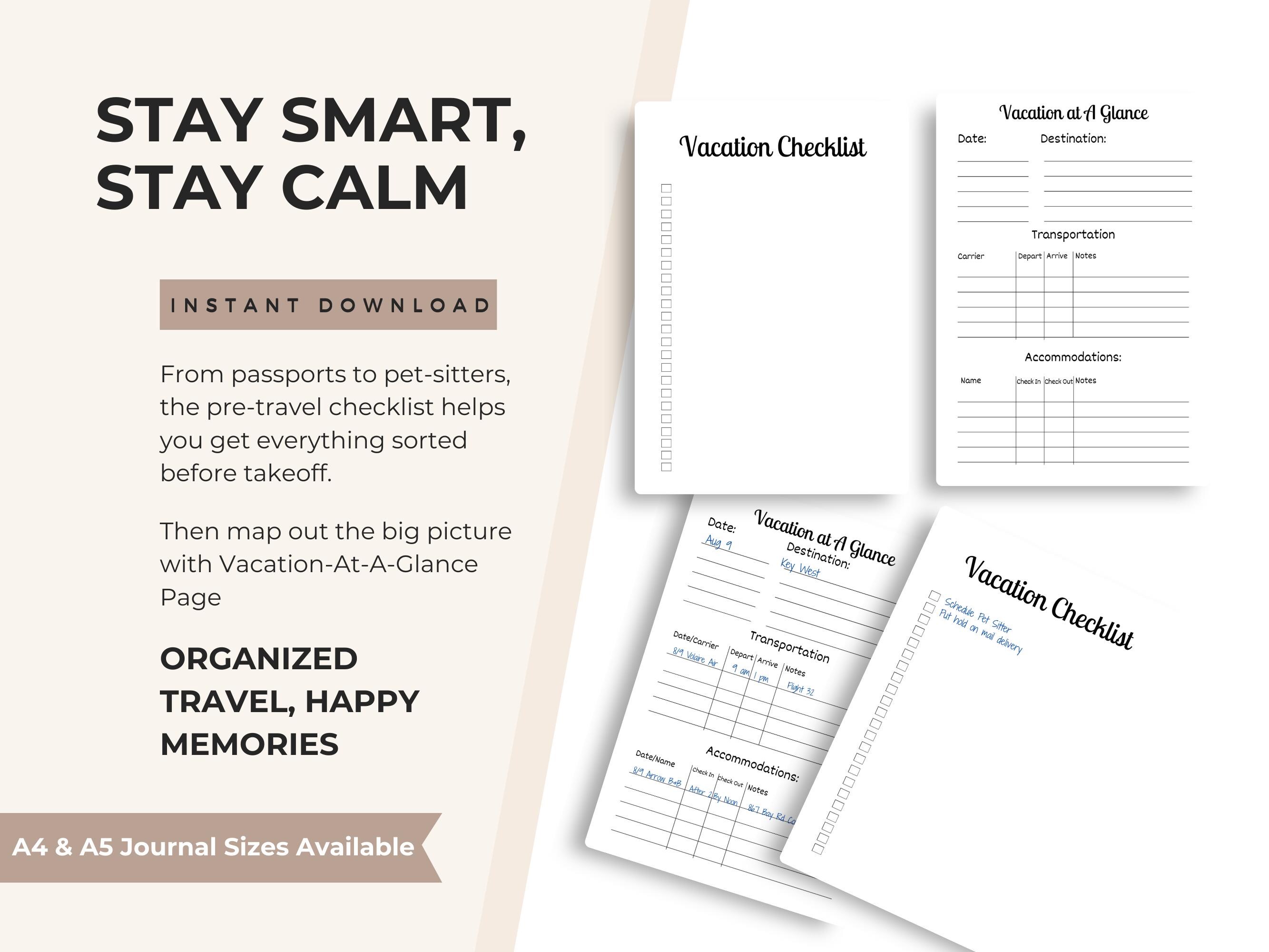 Printable Travel Planner Bundle: Family Vacation Journal (A4/A5 Digital ...