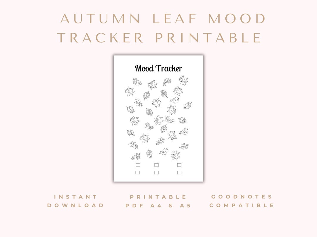 Autumn Leaves Mood Tracker | Printable Journal Page (A4, A5) - Etsy