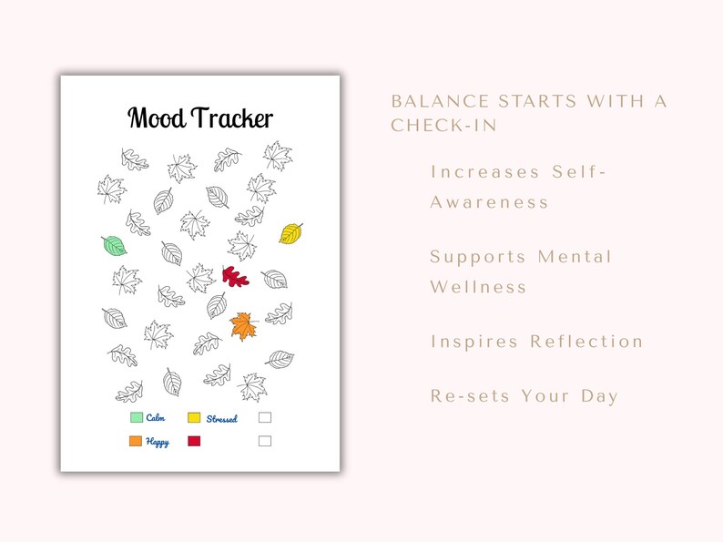 Autumn Leaves Mood Tracker | Printable Journal Page (A4, A5) - Etsy Canada