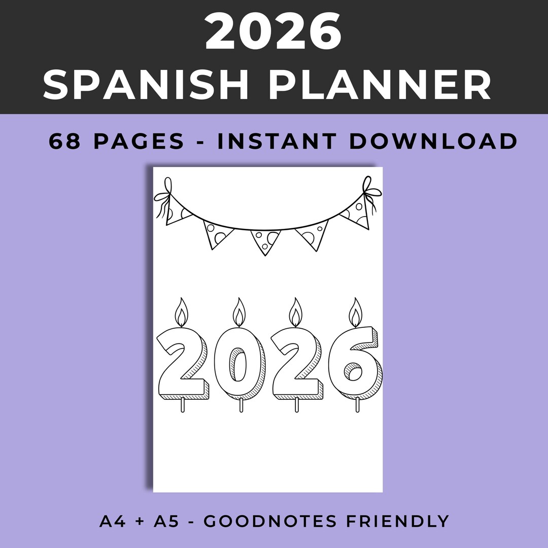 2026 Spanish Planner Printable | A4 A5 PDF | Bullet Journal Style - Etsy UK