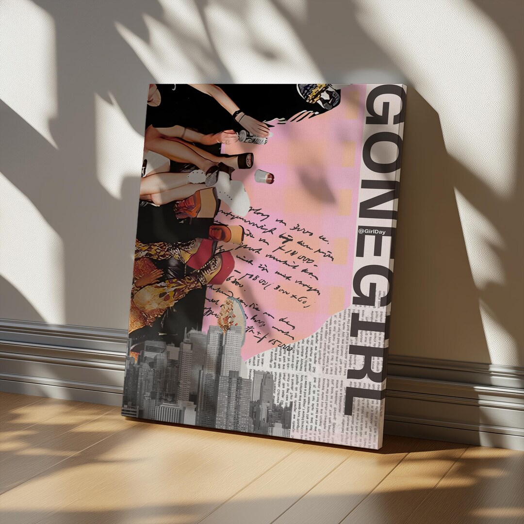 2000s Magazine Collage Wall Art, Y2K Aesthetic Canvas Print, Retro ...