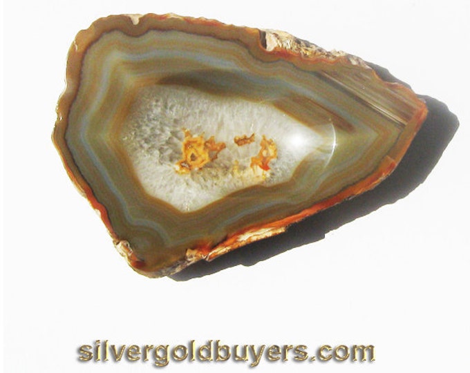 Sliced Geode With Carved Out Agate and Quartz Coin Tray - Etsy