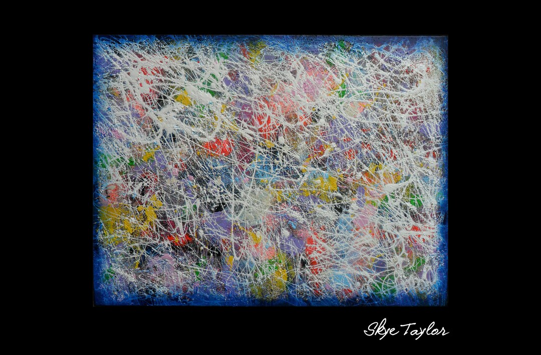 Jackson Pollock Style 24 X 36 Multi-color Drip Acrylic - Etsy