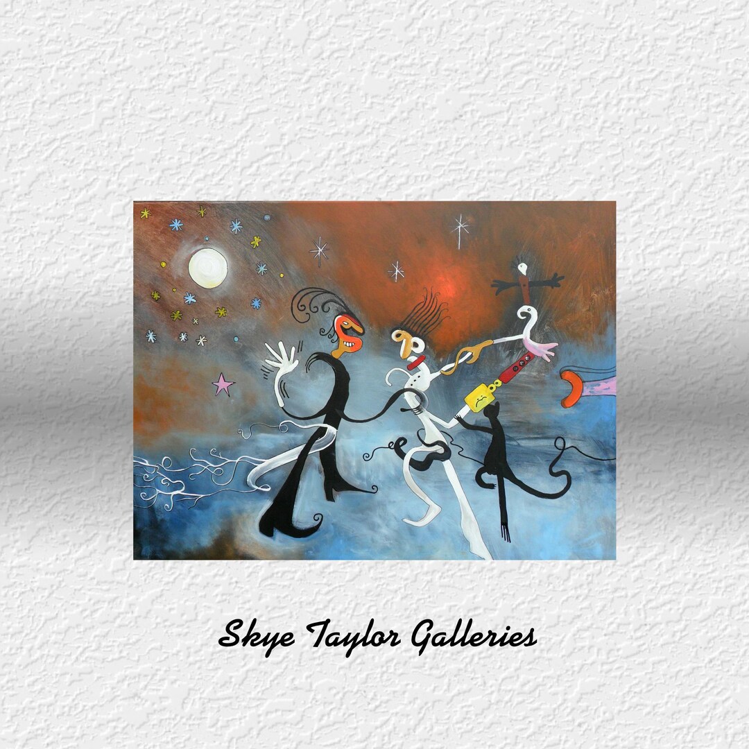 A Celebration of Life, Original Painting, -30 X 40 - Whimsical Dancing ...