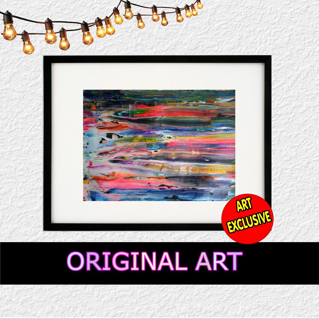 Original Gerhard Richter Style Abstract Painting – Expressionist ...