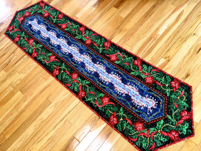 Quilted Table Runner Extra Long 74 X 20 - Etsy