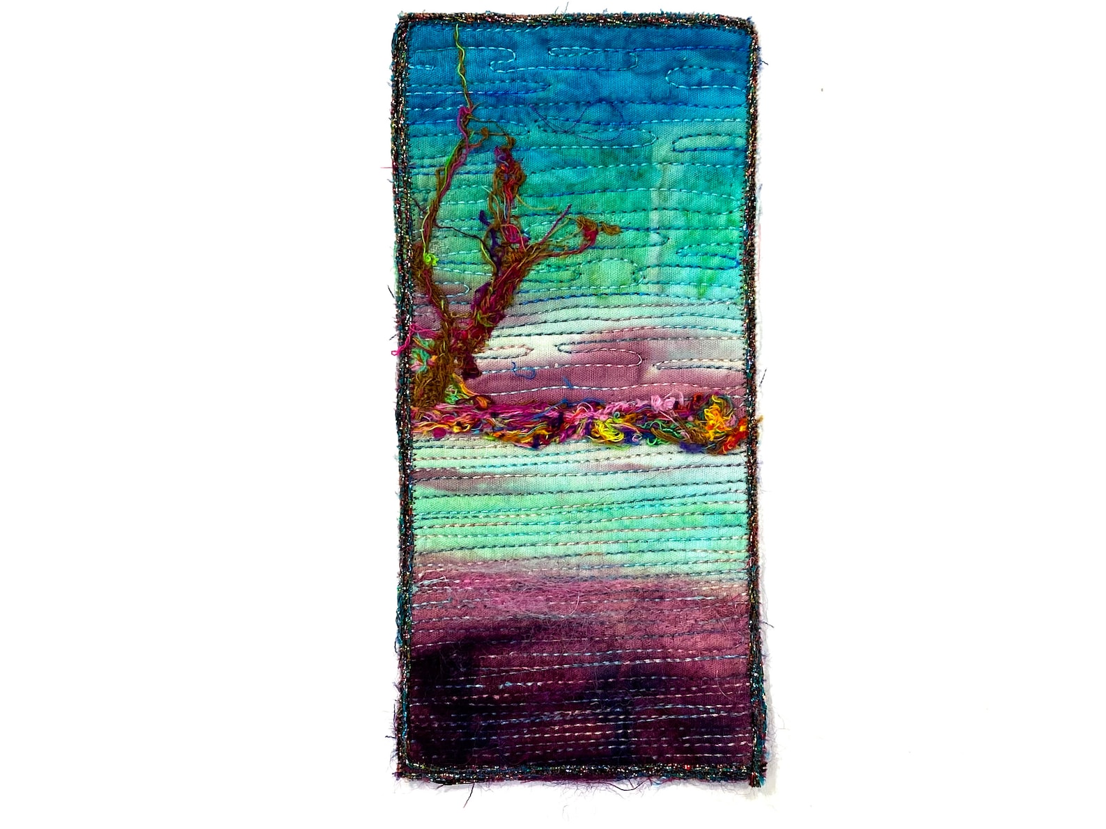 Mini Postcard Style Art Quilt Sunset Quilted Felted Landscape - Etsy