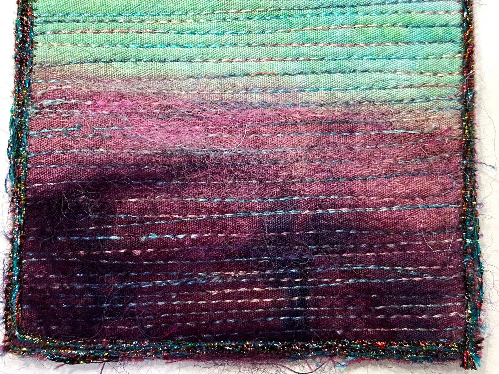 Mini Postcard Style Art Quilt Sunset Quilted Felted Landscape - Etsy