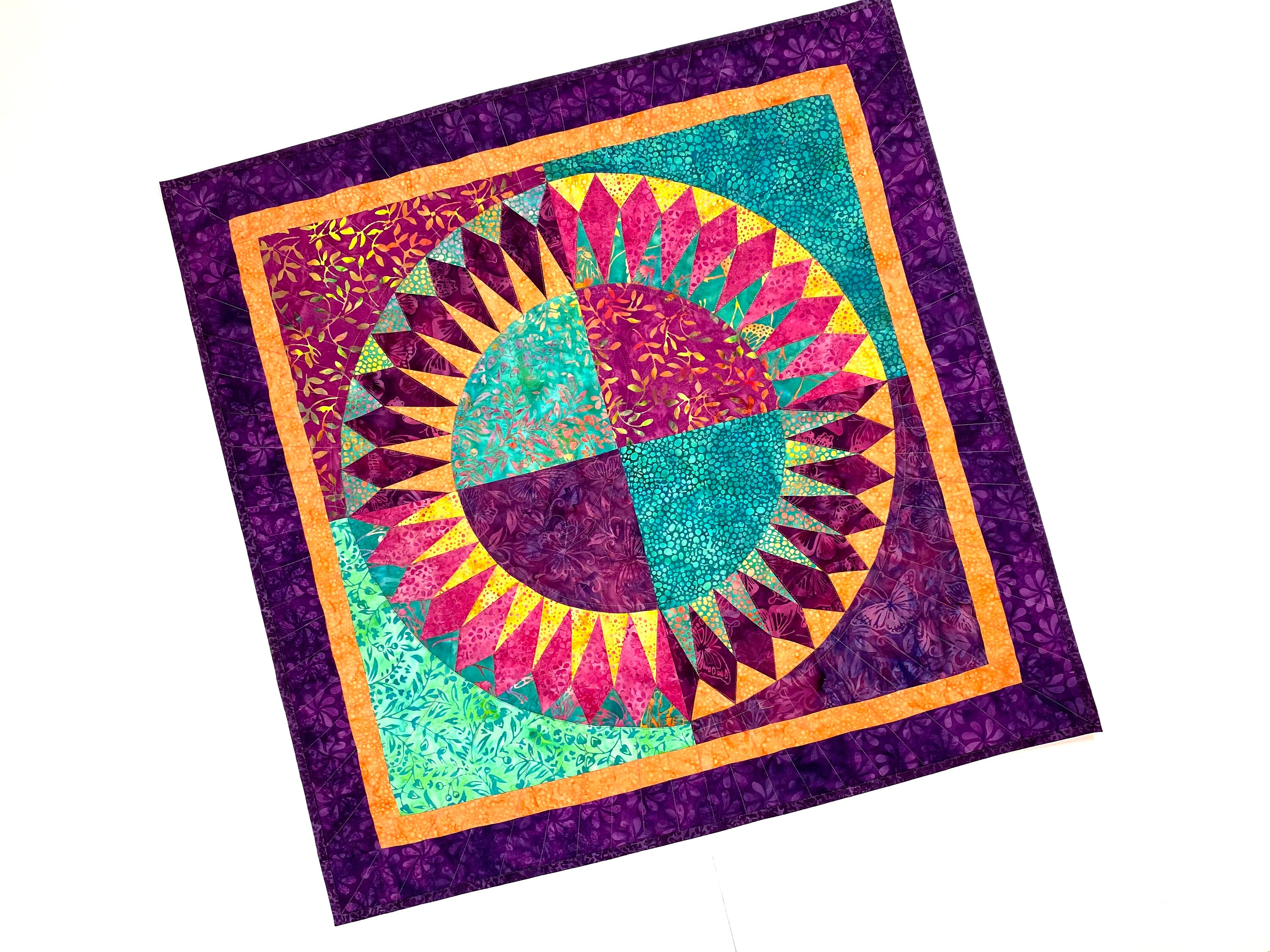 Sophisticated Wall Hanging, Original Design, Geometric Art Quilt ...