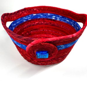Clothesline Rope Basket, Americana Patriotic Gift Basket, July 4th ...