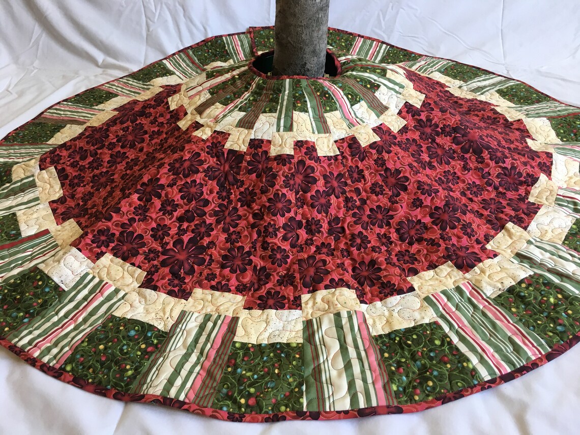 Patchwork Tree Skirt Pattern READY TO SHIP Original Design | Etsy
