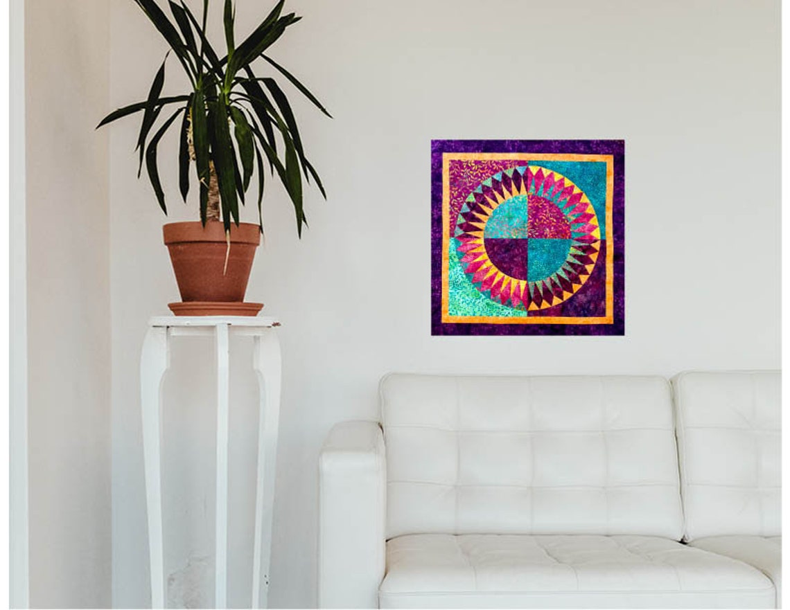 Sophisticated Wall Hanging, Original Design, Geometric Art Quilt ...