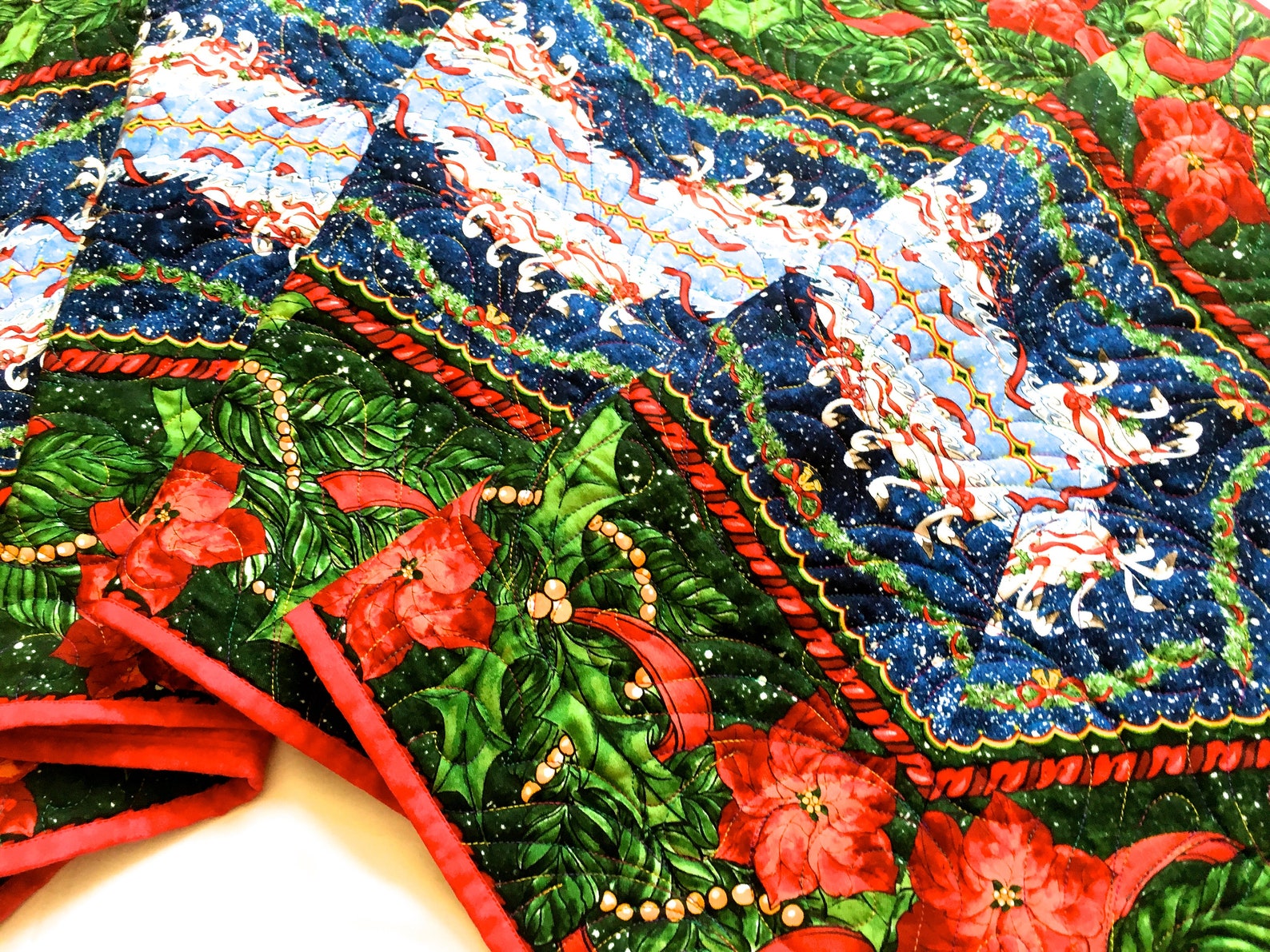 Quilted Table Runner Extra Long 74 X 20 - Etsy