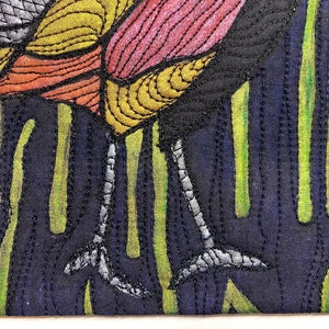 Ring-necked Pheasant Art Quilt, 10 X 15 Inches, Quilted Painted Mixed ...