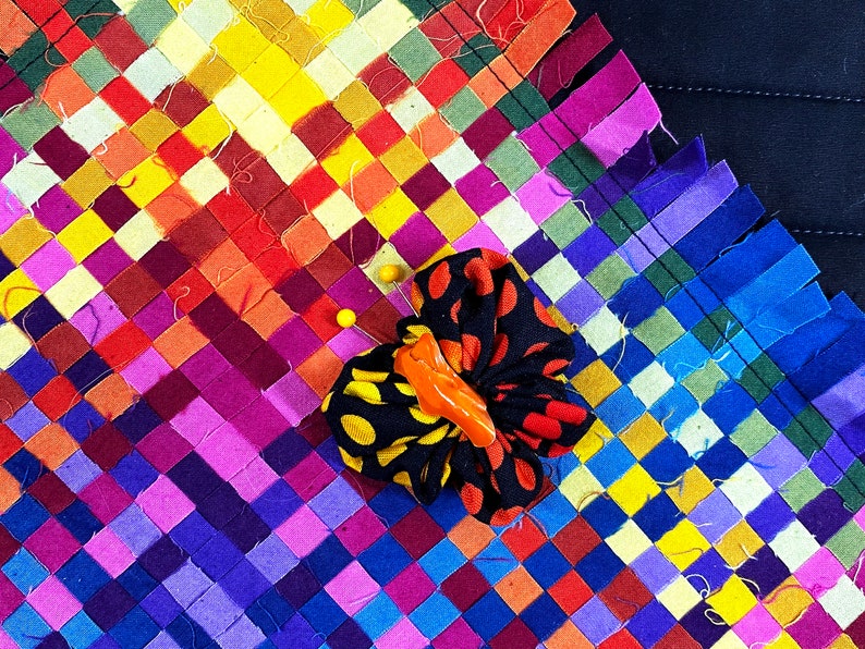 Woven Color Wheel Art Quilt Butterfly Quilted Wall Hanging - Etsy
