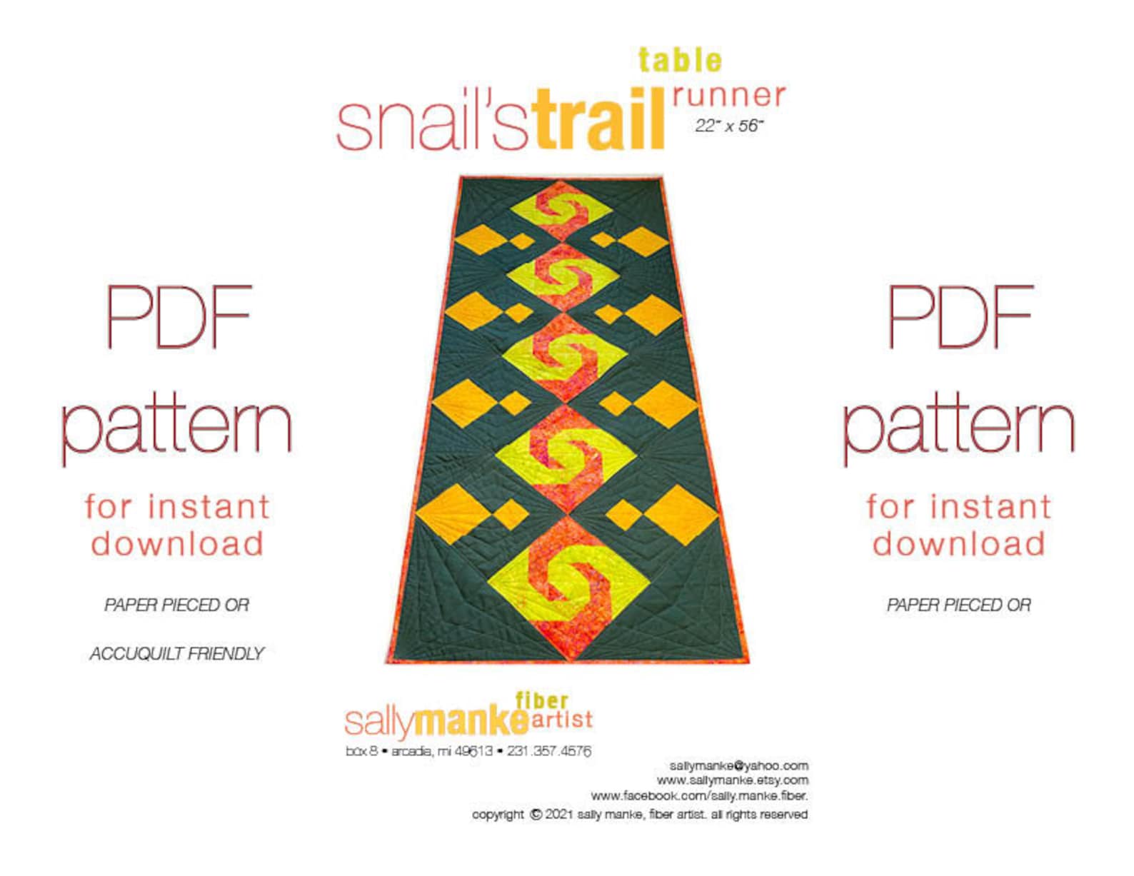Snail's Trails Pattern PDF DIY Instant Download Original - Etsy