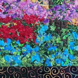 Confetti Landscape Quilt, Quilted Wall Hanging, Fiber Art, Woodland ...