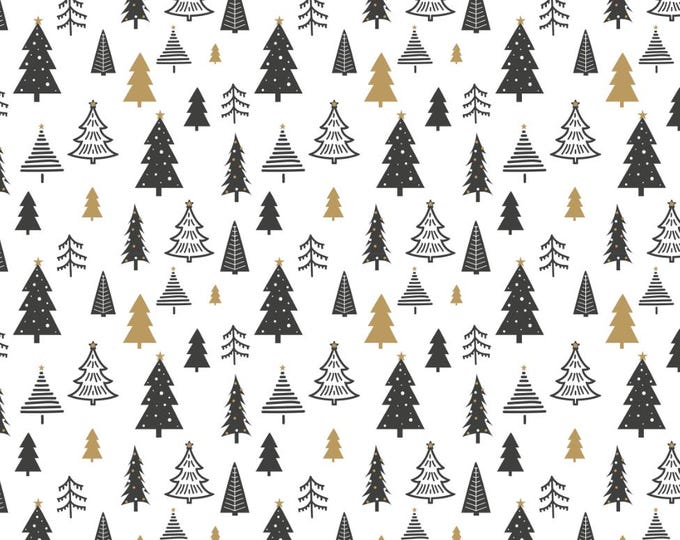Pink Gift Christmas Tree Fabric Pure Cotton Fabric by the Half Yard ...