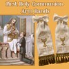 First Communion Arm Bow White Ribbon With Gold Cross - Etsy