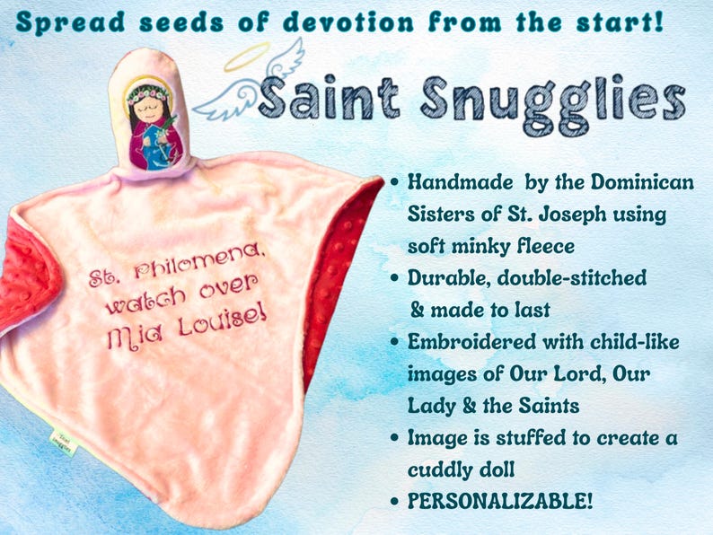 St. Andrew Saint Snuggly: Minky Fleece Baby Blanket, Catholic Gift ...