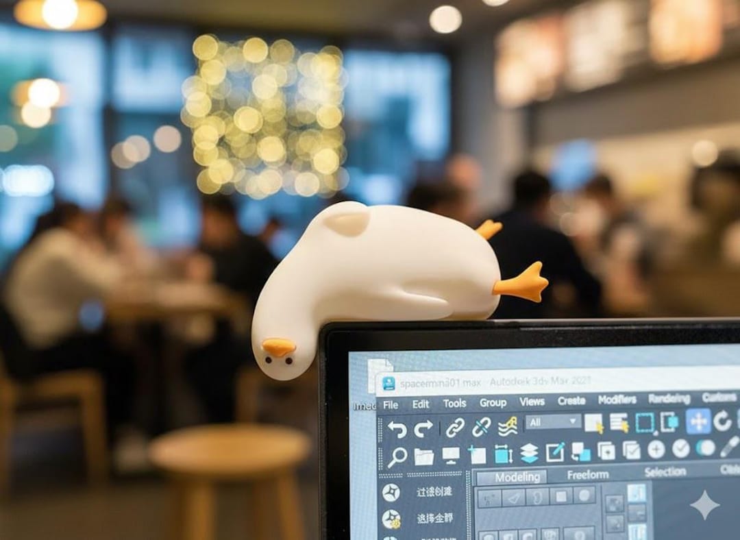 Cute Goose Monitor Buddy – Desk Decor Figurine – Funny Screen Topper ...