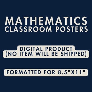Mathematics Poster Set – 6 Printable STEM Wall Art Designs | Digital ...
