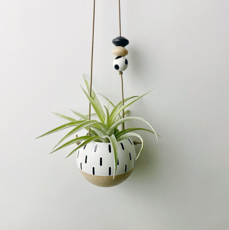 Mini Hand-Painted Hanging Planter // Succulent Planter Air | Etsy
