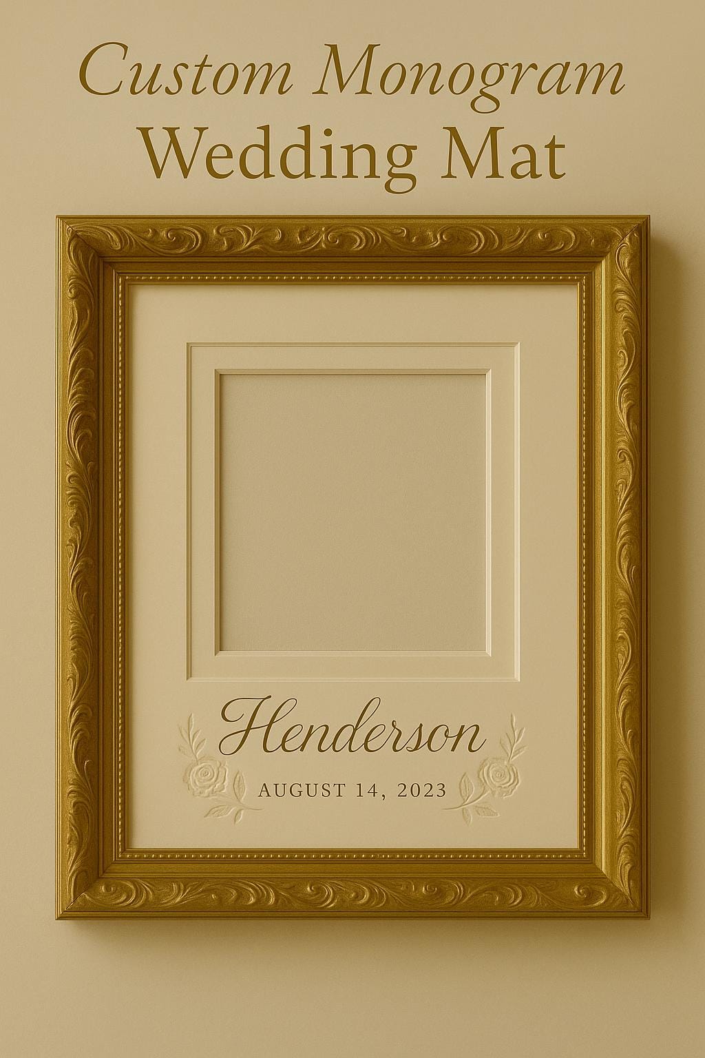 Custom Embossed Matboard – Personalized Picture Mat | Wedding Keepsake ...